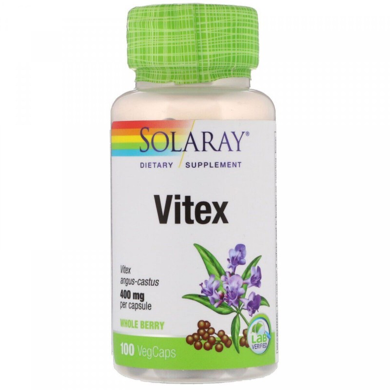 Solaray, Vitex 400 мг (100 капс.), прутняк, витекс купить в Украине ...